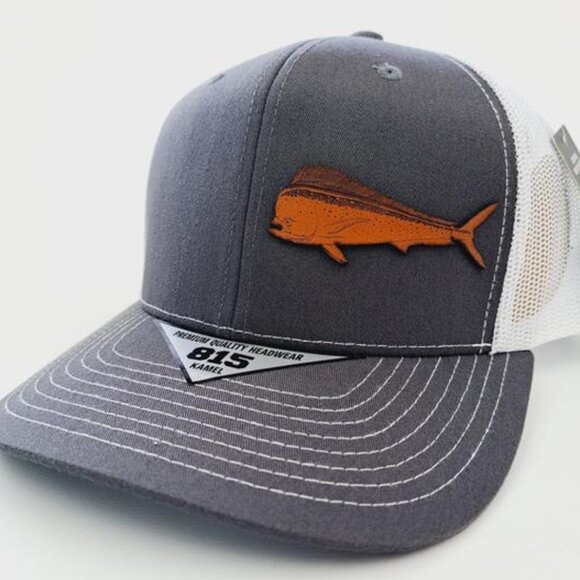 Accessories | Retro Mahi Mahi Tuna Deep Fishing Leather Patch Hat Cap ...
